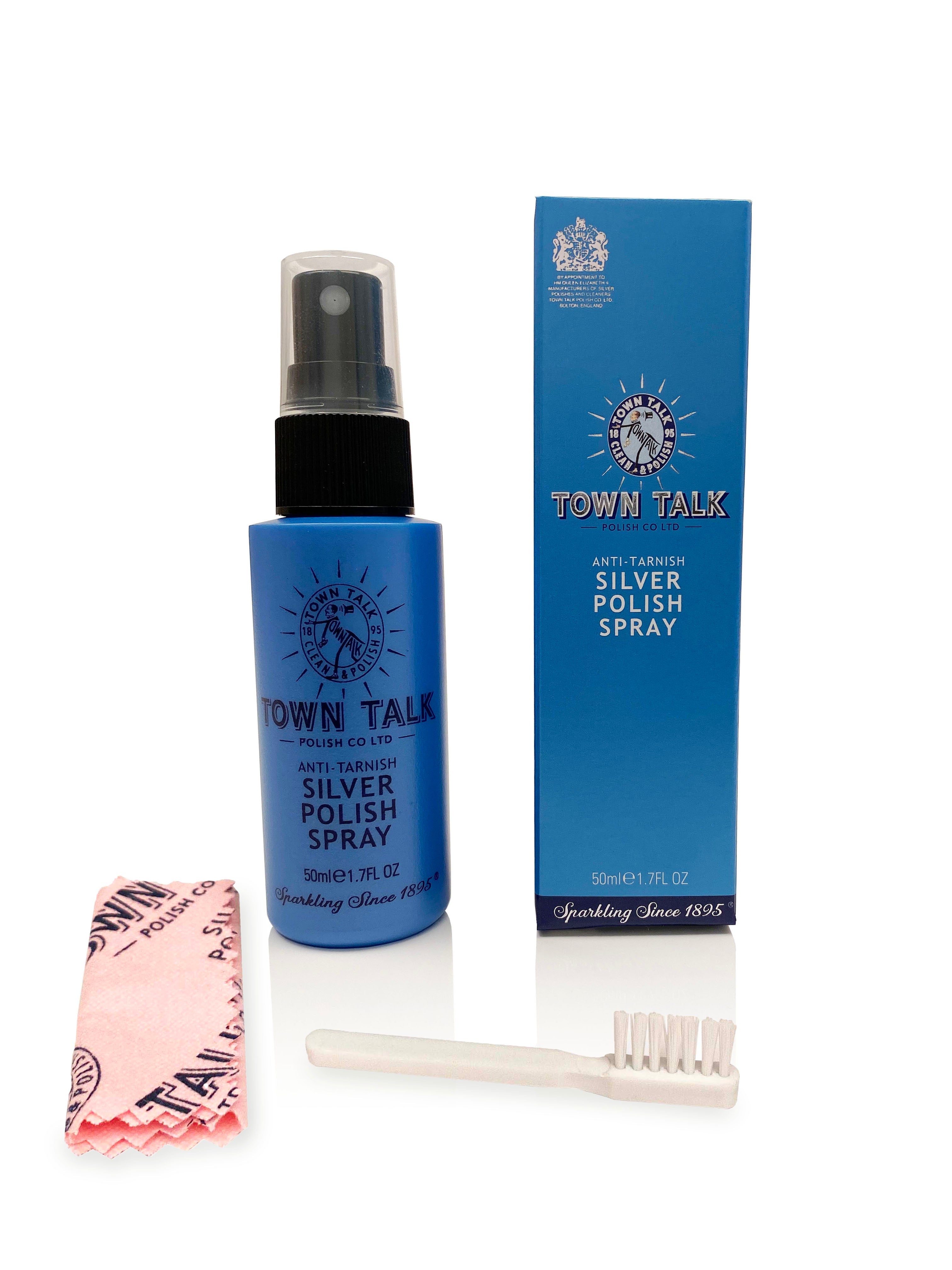 Town Talk Silver Polishing Liquid Spray 50ml | Sayers London