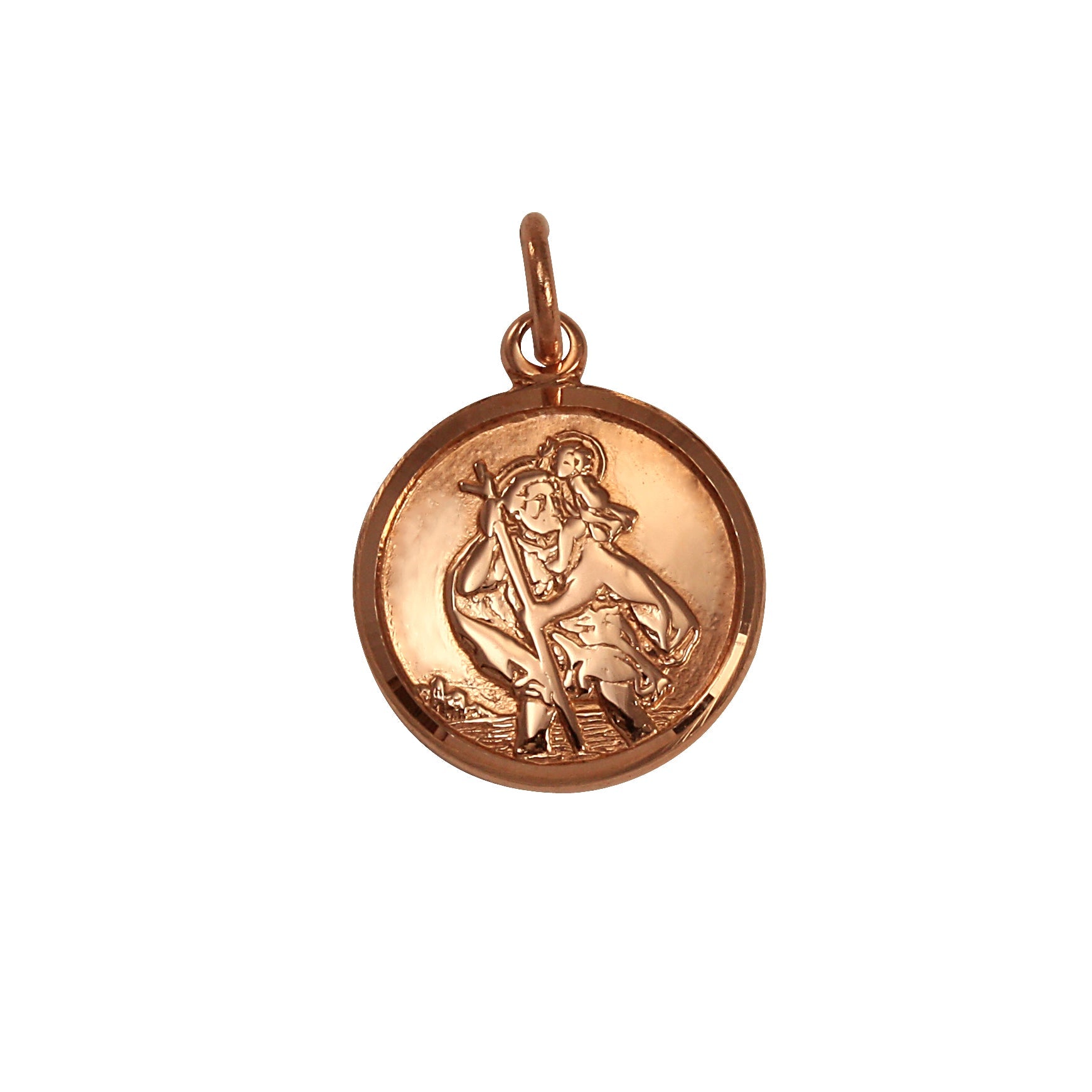 9ct Rose Gold St Christopher Pendant | Sayers London