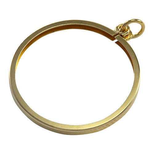 9ct Gold Half Sovereign Pendant Holder Charm | Sayers London